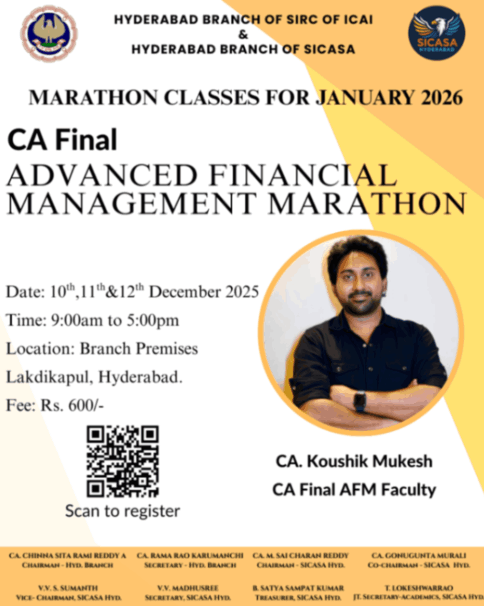 Event Details - MARATHON CLASSES FOR CA FINAL STUDENTS ON AFM ...
